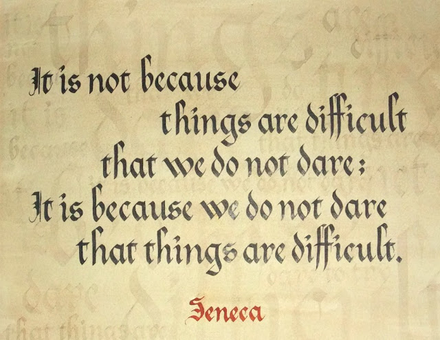 Quote By Seneca In Gothic Batarde - Calligraphy Discussions - The ...