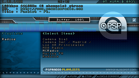 Ojalá fuera informático...: PSP Radio, escucha la radio donde quieras ...