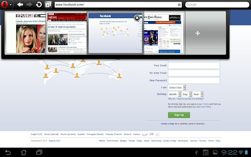 Opera Mini 7.0 for Android dengan fitur Unlimited Speed Dials