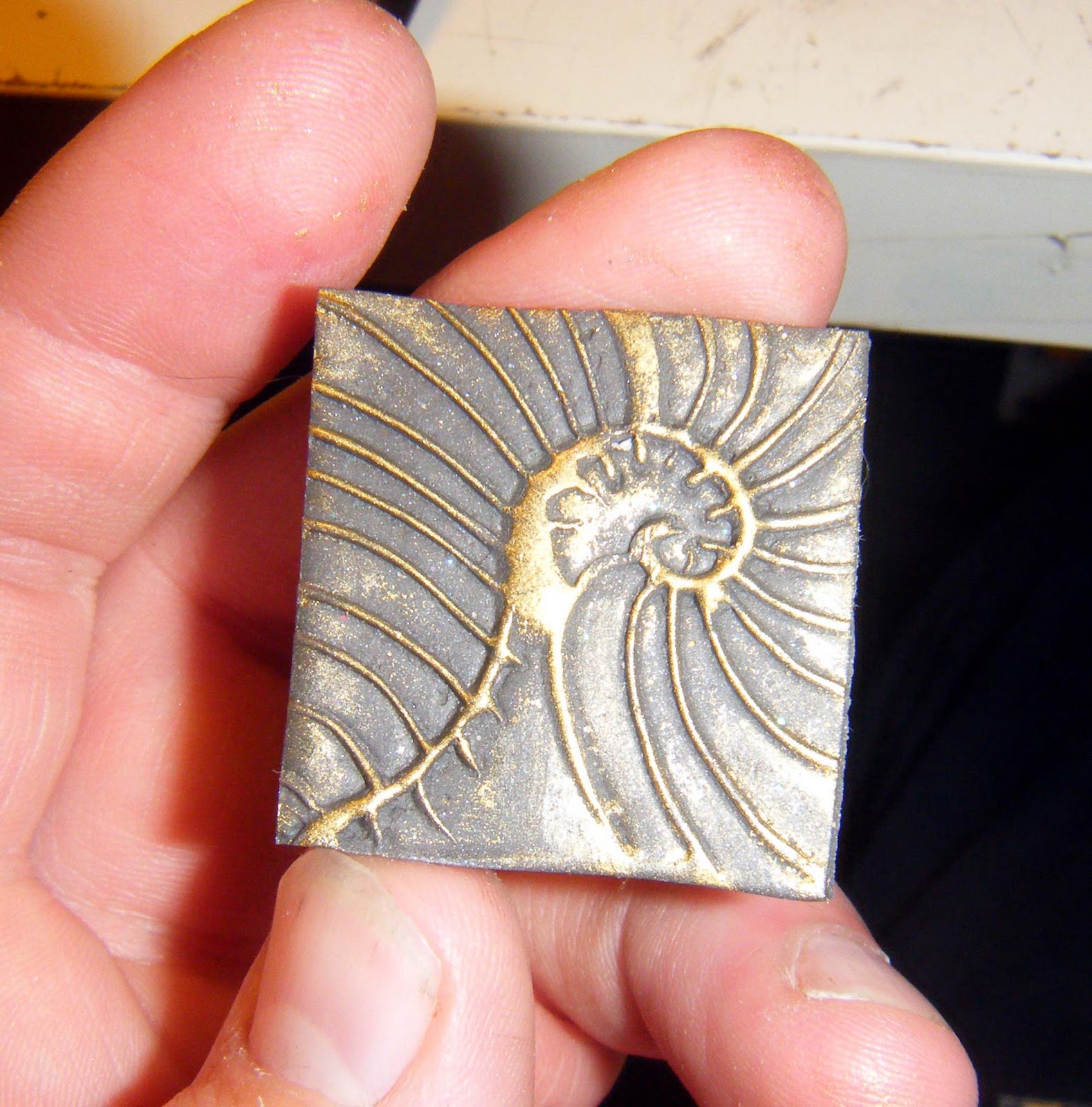 Purky's Place: Heat embossing on Polymer Clay