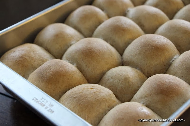 Finding Joy in My Kitchen: Whole Wheat Pull Apart Rolls