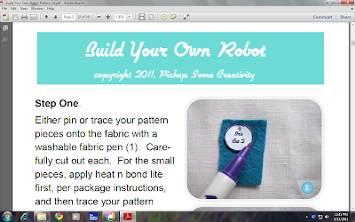 Pickup Some Creativity: Build Your Own Robot Sewing Pattern's in the Shop