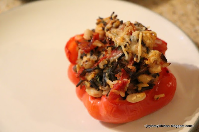 Finding Joy in My Kitchen: Wild Rice Stuffed Peppers