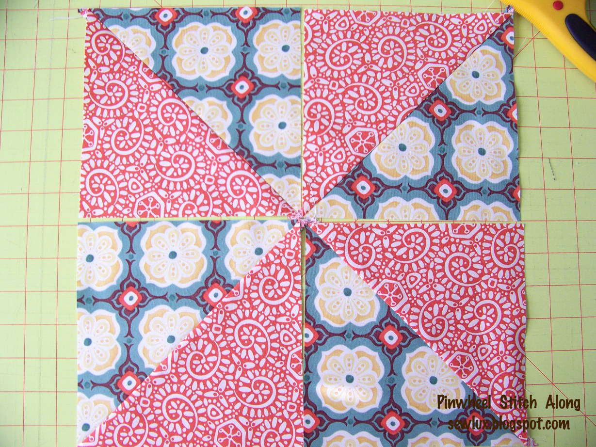 Sew Lux Fabric : Blog: Pinwheel Stitch Along: Week 2 - Stitch Your Blocks