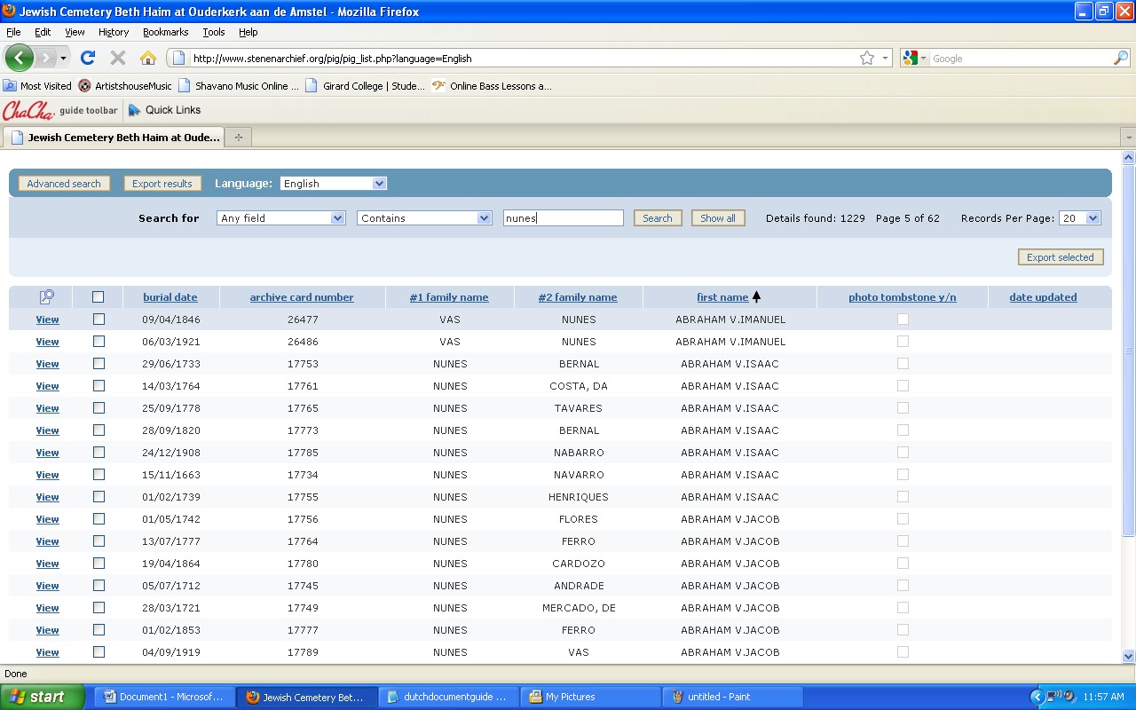 Sephardic Genealogy: Records from Beth Haim at Ouderkerk aan de Amstel