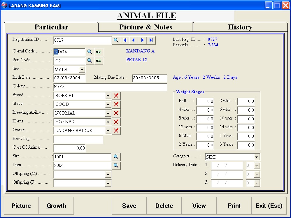 LADANG KAMBING KAMI: MY ANIMAL MANAGEMENT SYSTEM FOR GOAT & SHEEP