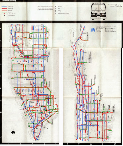 New York Metro Map: Manhattan New York MTA Bus Map