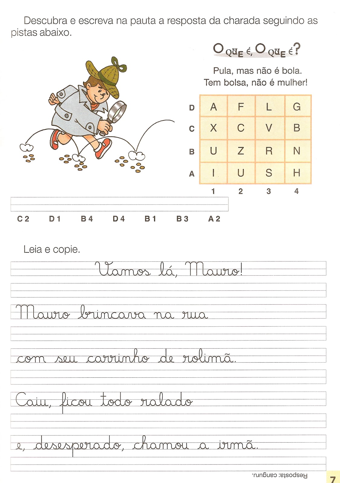 Espaço do Saber: Texto e caligrafia