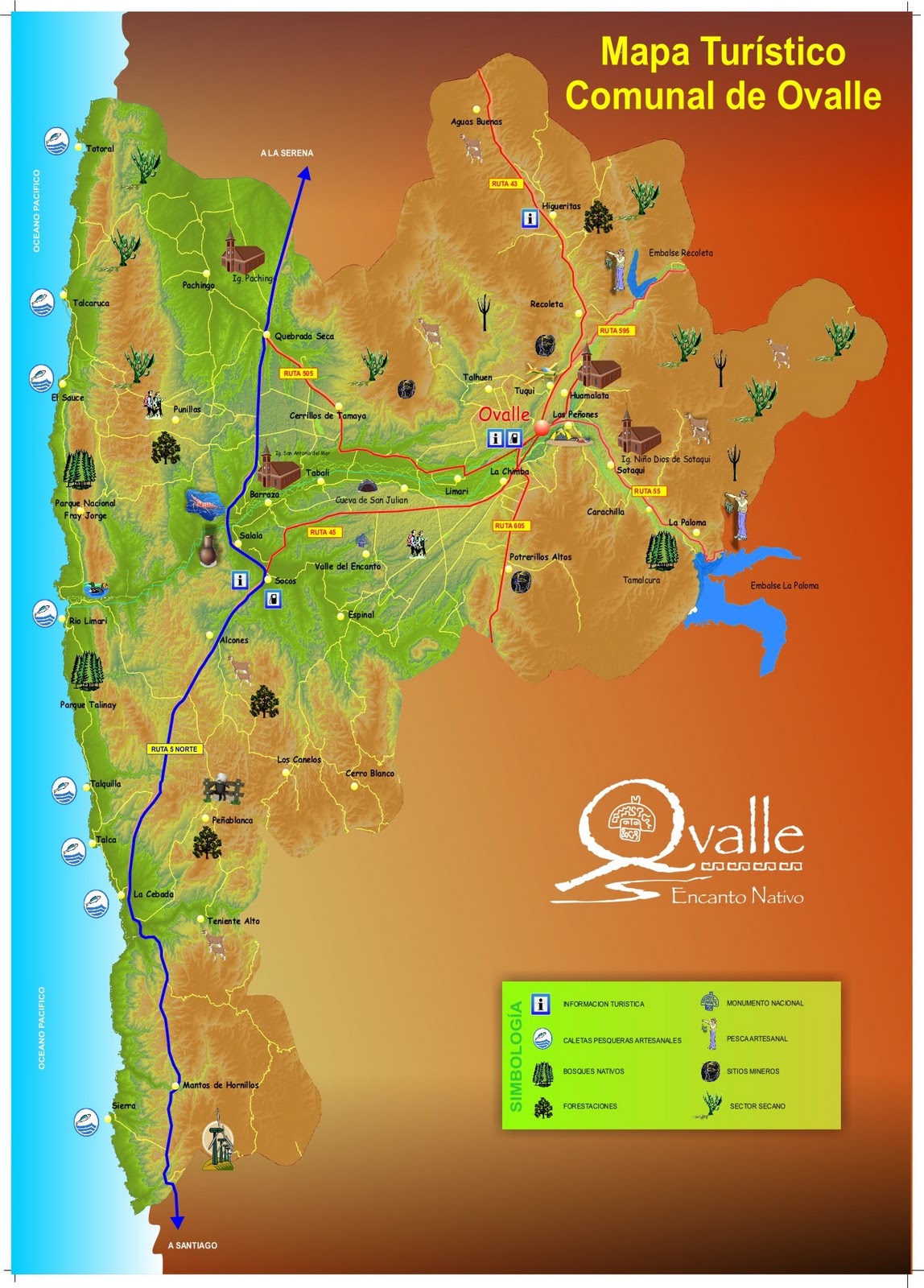 ovalle encanto nativo: Mapa Comunal