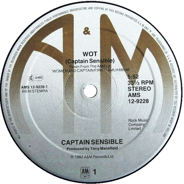 Captain Sensible - WOT 12" (1982) | New Wave Underground