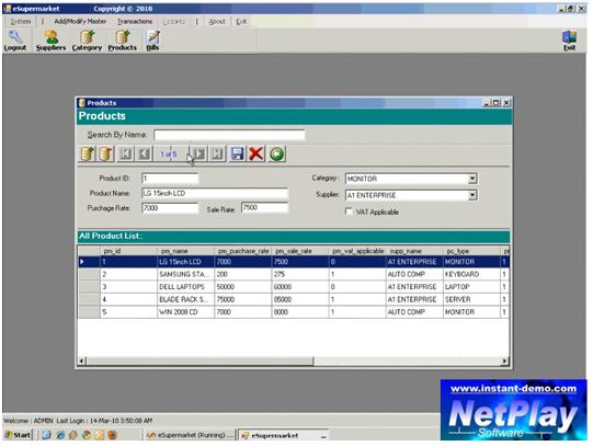 Software Projects: SuperMarket Retail System