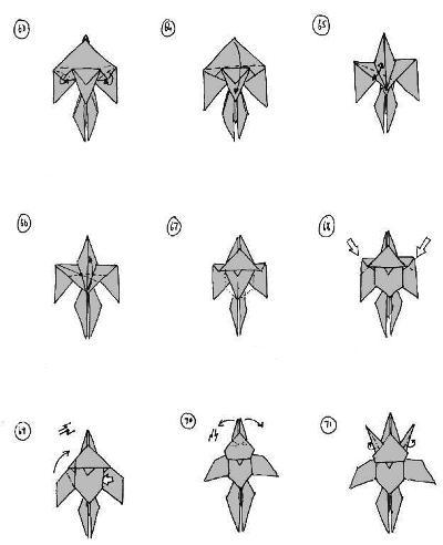 Complex Origami Beetle Diagrams