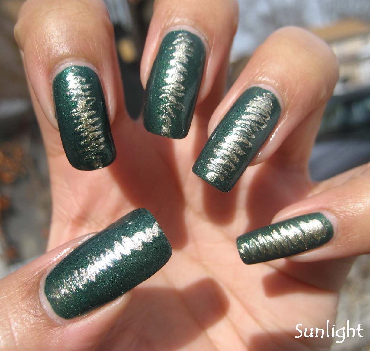 My Simple Little Pleasures Notd Green W Gold Scribble Revlon Emerald City Gold Coin