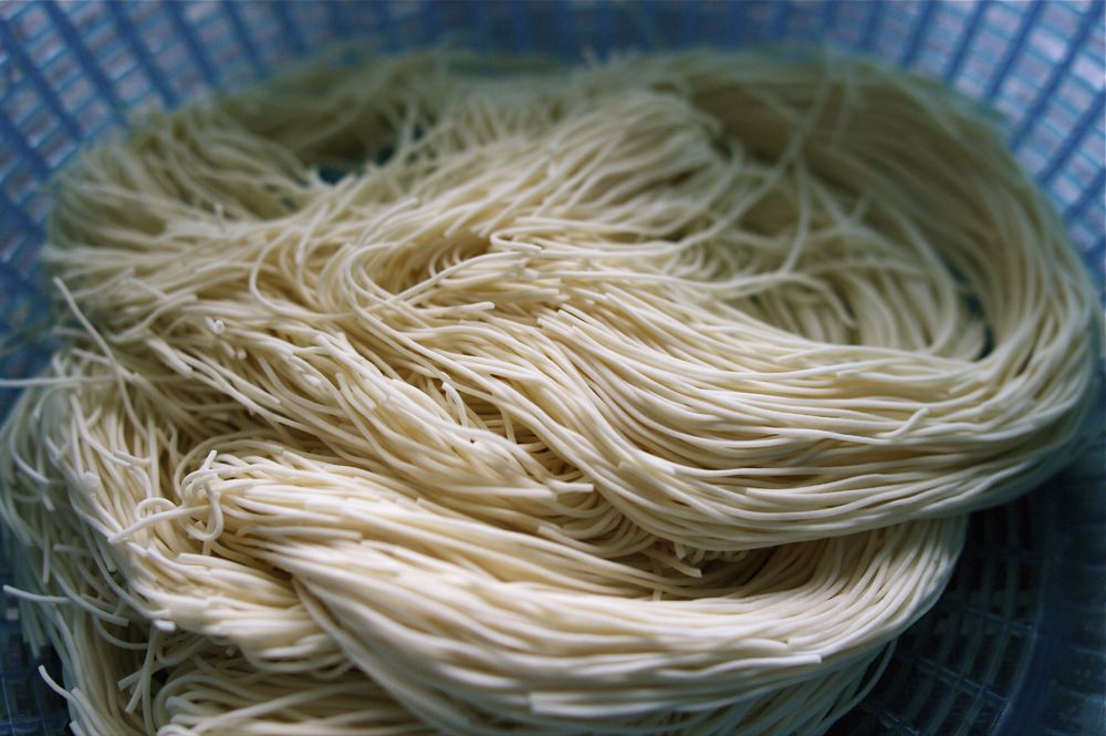 home cooked food: mian xian 面线 (vermicelli noodles) with minced pork