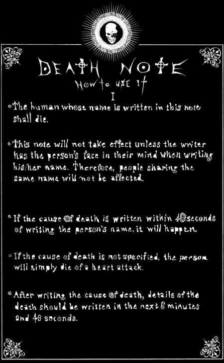 Deathnote Font