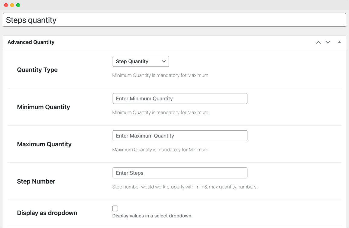 Setting Up WooCommerce Advanced Product Quantity - Documentation Setting Up WooCommerce Advanced Product Quantity - Documentation
