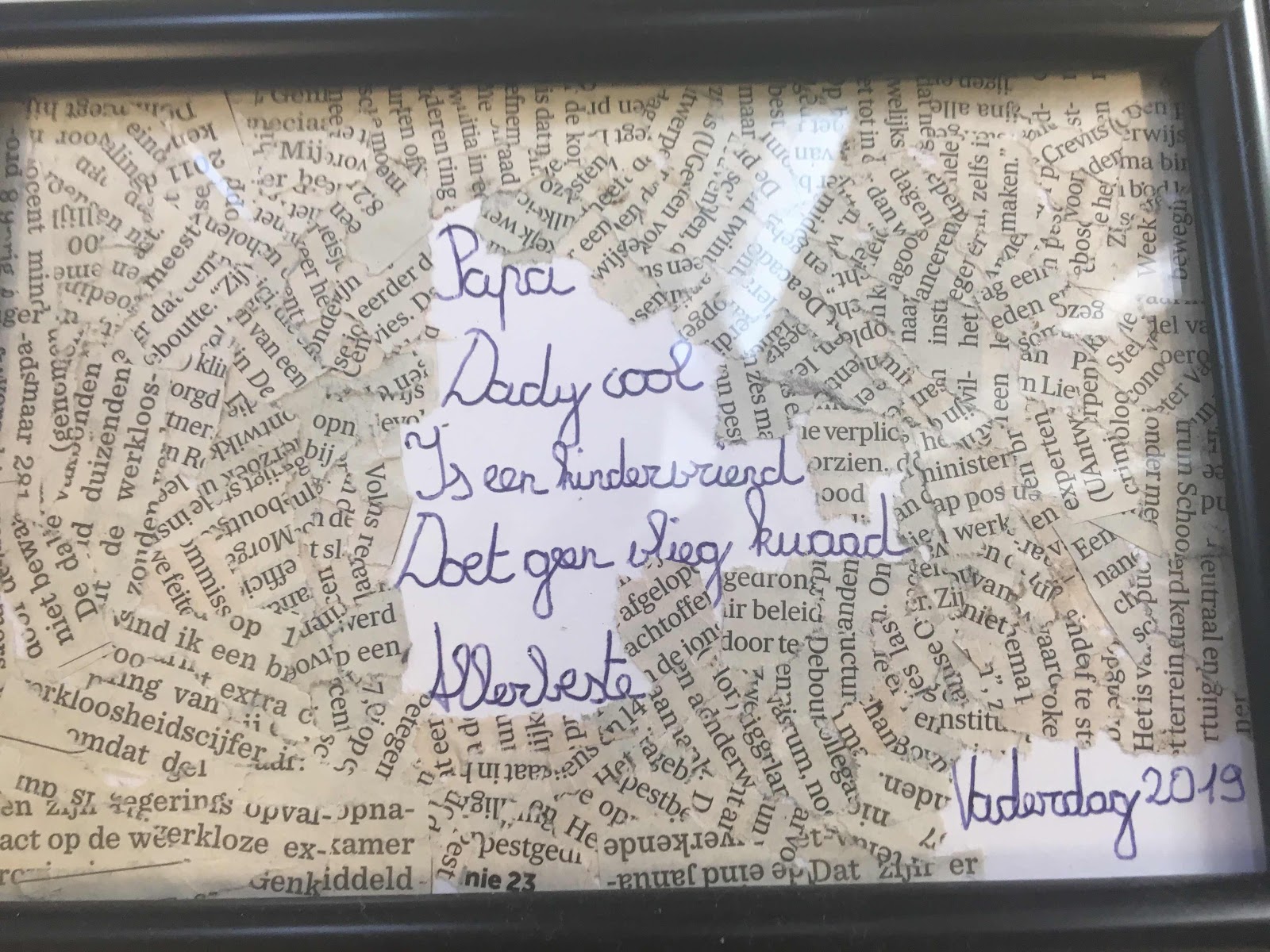 Vierde leerjaar : Aan alle papa’s: proficiat