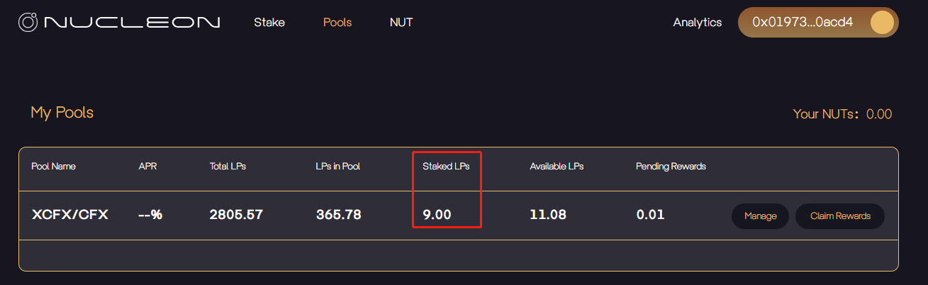 Withdraw CFX/xCFX Liquidity - Nucleon Docs v1.0 Withdraw CFX/xCFX Liquidity - Nucleon Docs v1.0