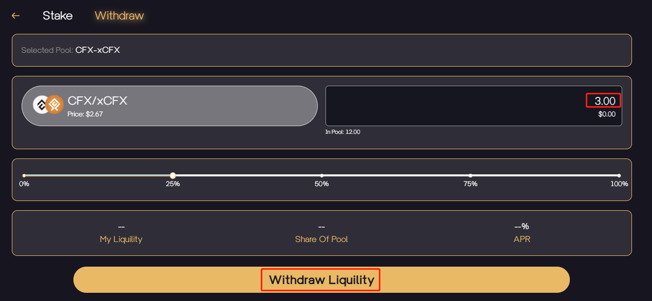 Withdraw CFX/xCFX Liquidity - Nucleon Docs v1.0 Withdraw CFX/xCFX Liquidity - Nucleon Docs v1.0