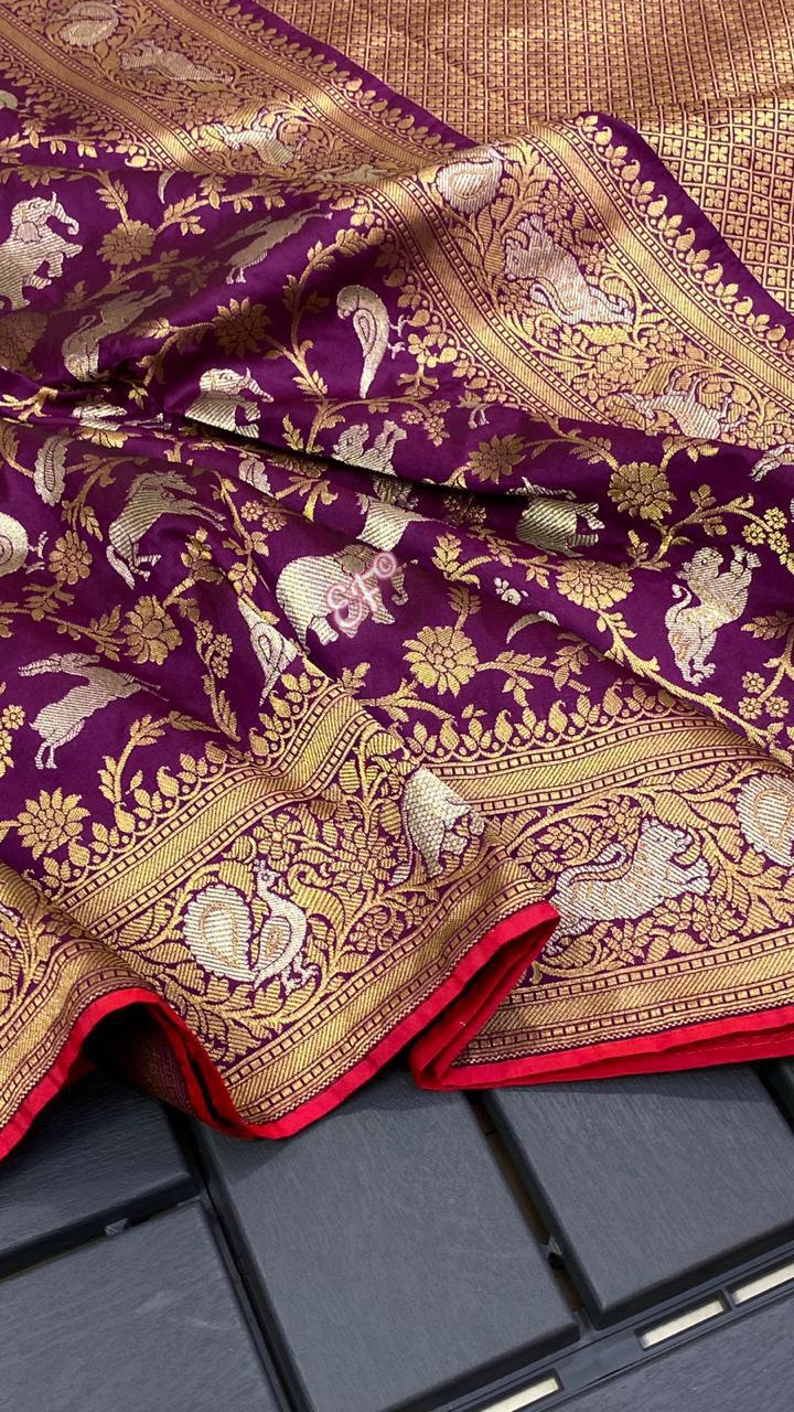 Banarasi Moonga Silk Sarees Buy Online