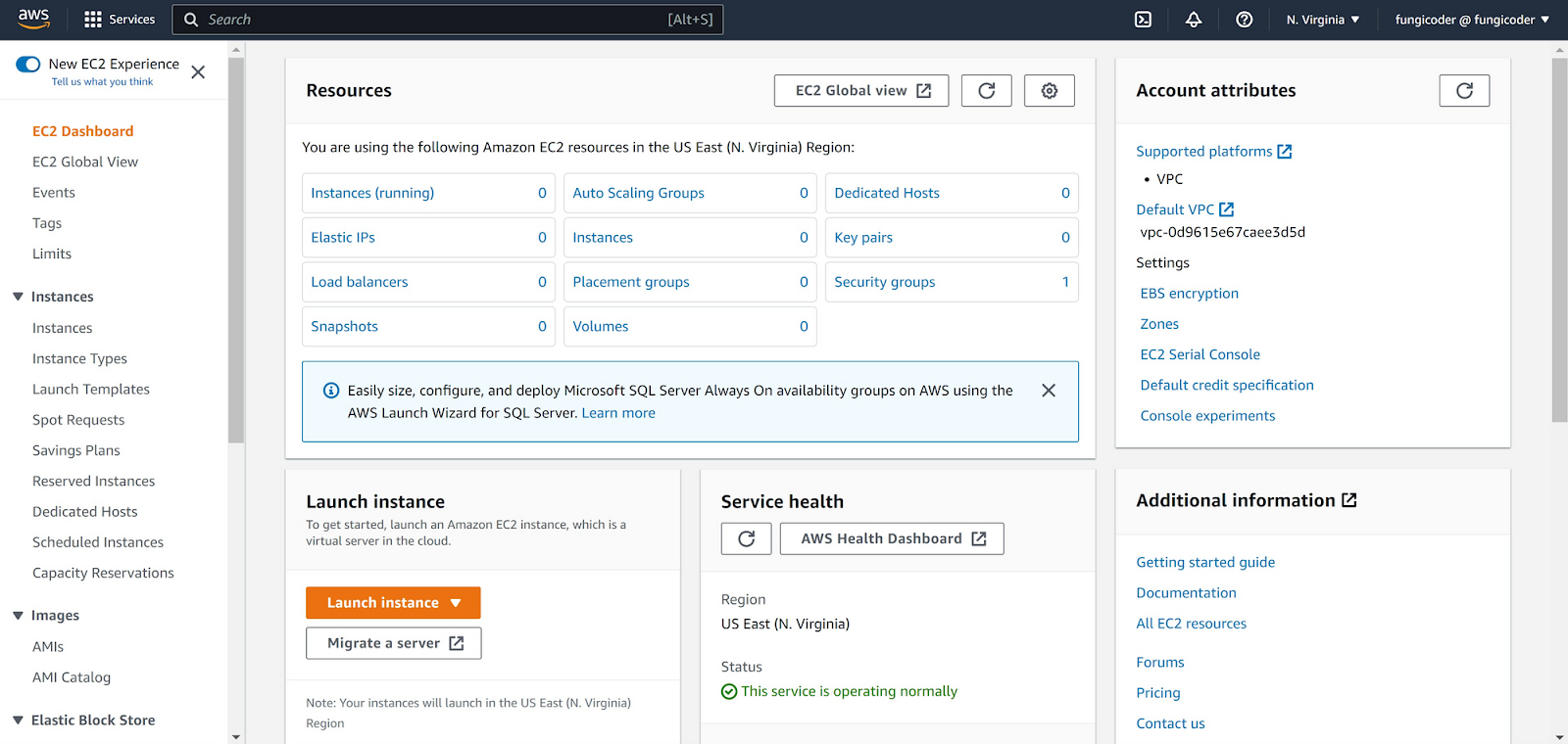 How to launch my first EC2 instance with AWS. | for-devs How to launch my first EC2 instance with AWS. | for-devs