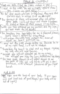 Journey through Psalms...An Addict's View: Psalm 16 (NIV) - Lord, apart ...