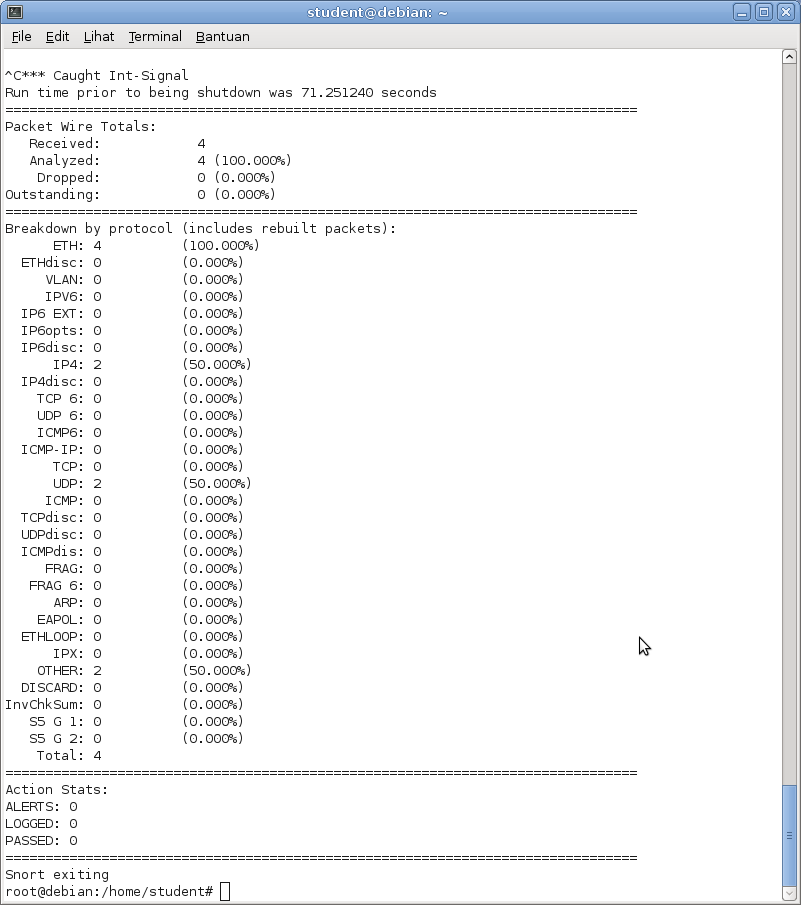 Tugas-tugas Asri: INTRUSION DETECTION SYSTEM USING SNORT Tugas-tugas Asri: INTRUSION DETECTION SYSTEM USING SNORT