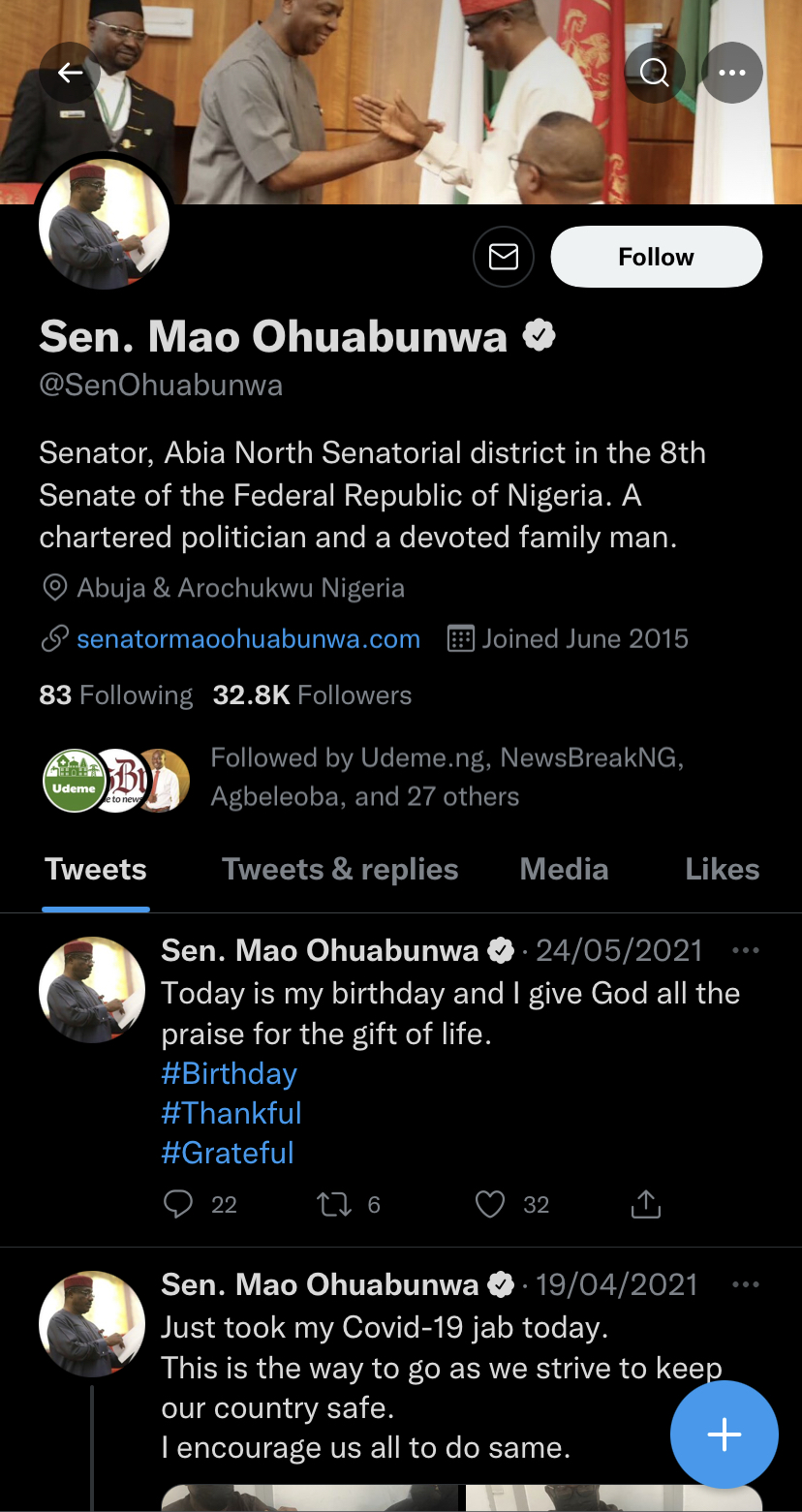 FACT-CHECK: Is Obinna Nwosu first Abia politician to be verified on ... FACT-CHECK: Is Obinna Nwosu first Abia politician to be verified on ...