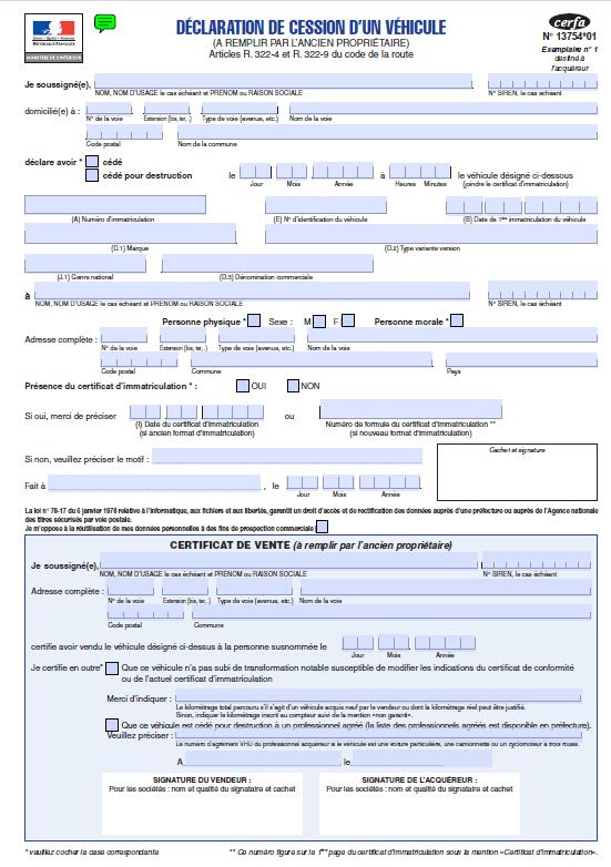 Locations de vehicule, voitures: Certificat de cession de vente a imprimer Locations de vehicule, voitures: Certificat de cession de vente a imprimer