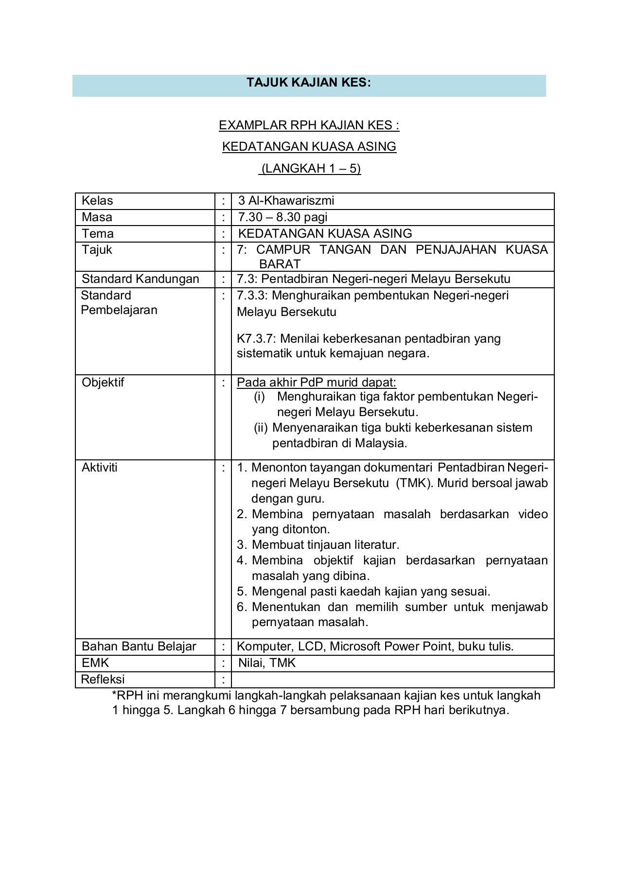 Kajian Kes Sejarah Tingkatan 5 Metodologi Kajian Kajian Kes Sejarah ... Kajian Kes Sejarah Tingkatan 5 Metodologi Kajian Kajian Kes Sejarah ...