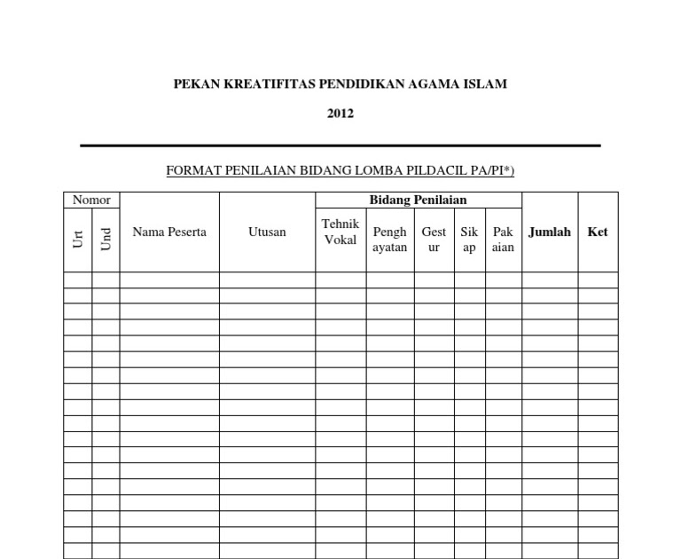 Format Penilaian Lomba Mewarnai Tingkat Tk Akana Gambar - Riset Format Penilaian Lomba Mewarnai Tingkat Tk Akana Gambar - Riset