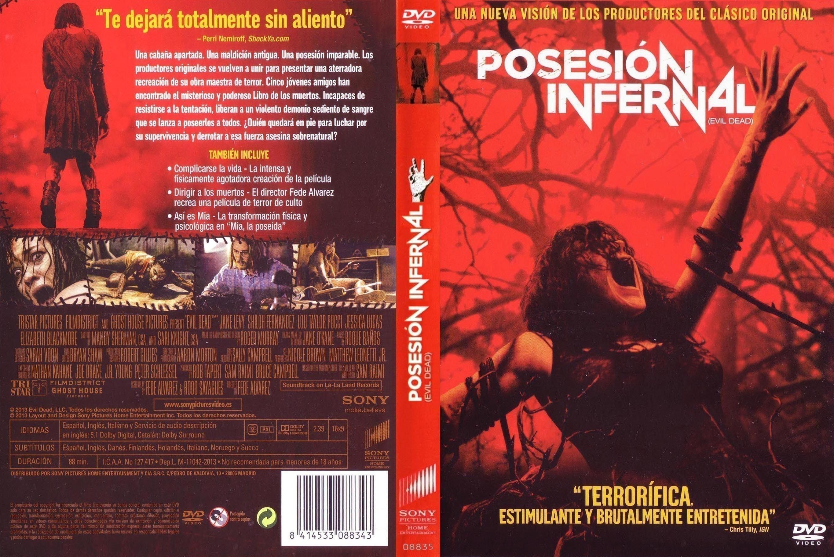 PELICULA POSESION INFERNAL CARATULA COVER PELICULA POSESION INFERNAL CARATULA COVER
