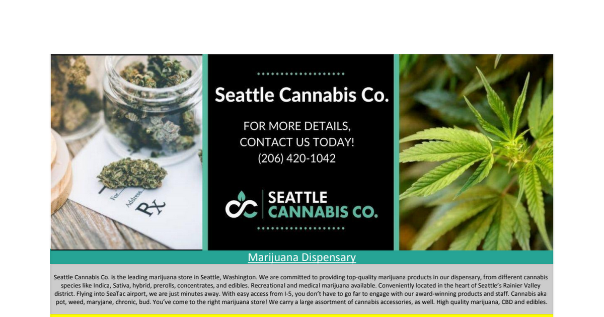 Seattle Cannabis Co. - (206) 420-1042 Guide KWs - Google Sheets